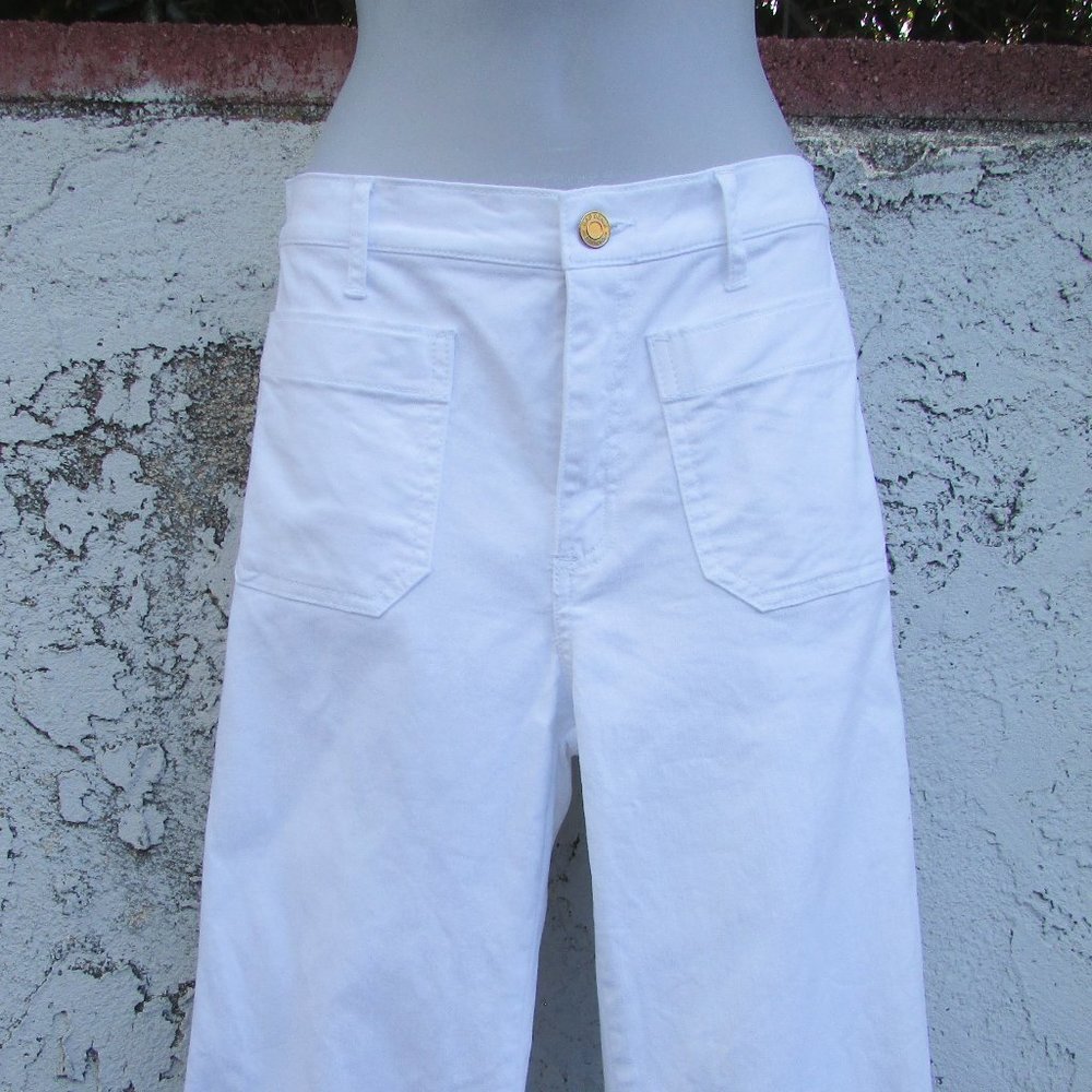 Gap 1969 White Patch Pocket Flare Jeans 30s - Gem